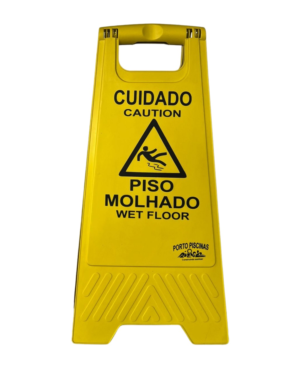 Placa Sinalizadora – Cuidado Piso Molhado – Porto Piscinas
